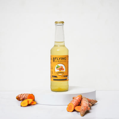 Flying Kombucha | Healthy Fermented Turmeric Kombucha | Probiotic Drink